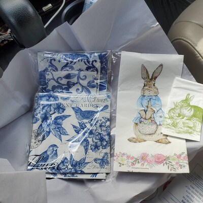 Blue & White Decoupage Napkin Bundle chinoiserie, Collage Napkins ...