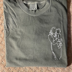 Custom Portrait Shirt, Comfort Colors Custom Portrait From Photo ...