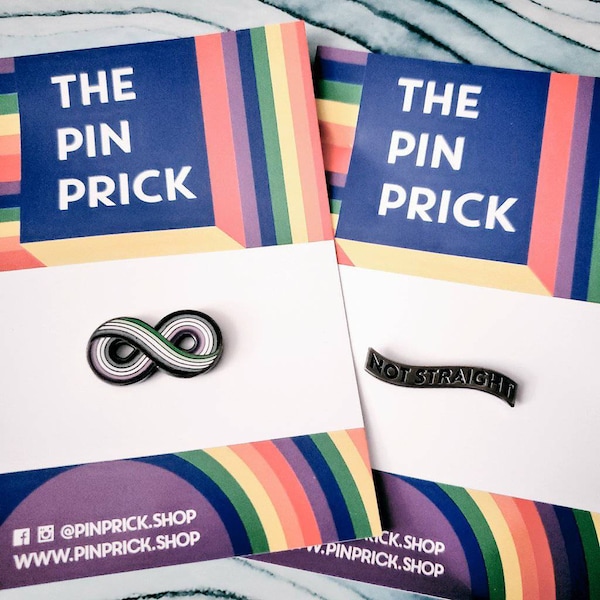 Not Straight Pin — Gay Pride Badge LGBT Rainbow Accessory Lesbian ...