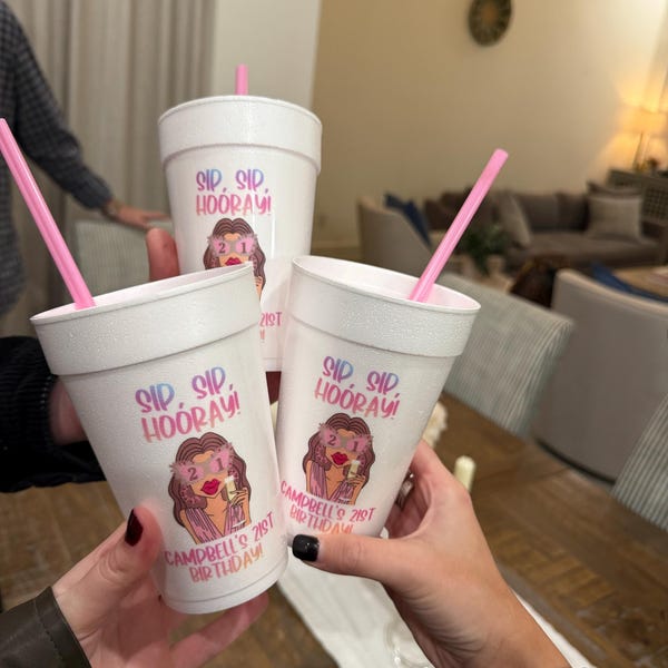 Custom Styrofoam Cups - Etsy