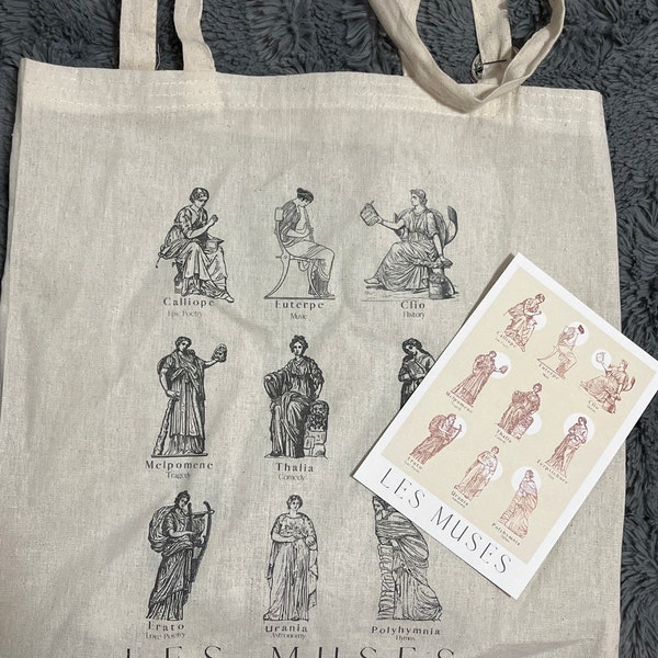 Les Muses Tote Bag, Greek Mythology Tote Bag, Classic Literature Gifts ...