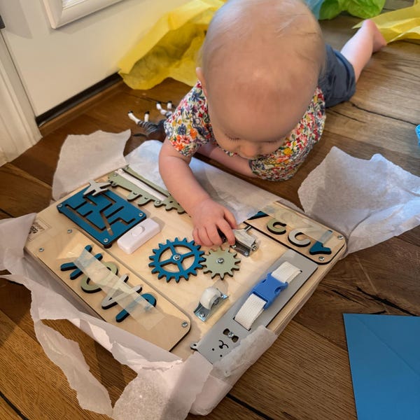 Personalized Busy Board for Toddler, Activity Board, Personalized Gift ...