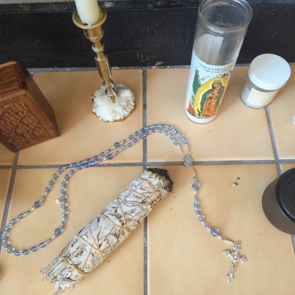 Mens BLACK Onyx 24" Rosary Papal Cross Ferula Catholic Necklace BLACK ...