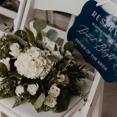 In Loving Memory Sign for Wedding Ceremony, Reserved Seat, Seating ...