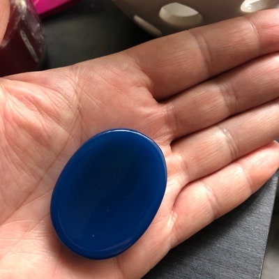 BLUE ONYX Worry Stone Natural Stone Hand Carved Gemstone Worry Stone - Etsy