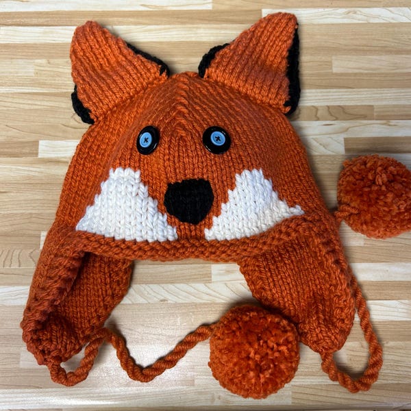 Adult Hand Knit “becky” and “wrath of Becky” Fox Hats - Etsy