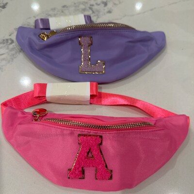 Personalized Kids Nylon Fanny Pack Chenille Letter Patch Fanny Pack ...