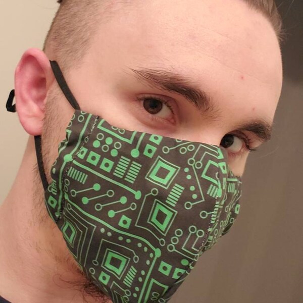Circuit Board Face Mask, Lanyard, Scrunchie, Engineer, Engineering ...