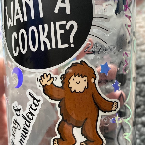 Mini Bigfoot Sticker | Sasquatch Artwork | Kawaii Big Foot Stickers ...