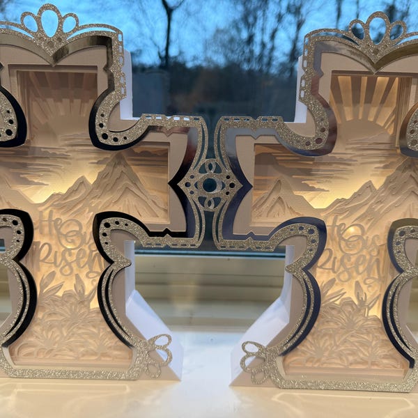 Cross Shadow Box Svg, Easter Shadow Box Svg, Resurrection Shadow Box ...