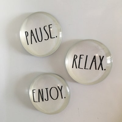 Strong Glass Magnets, Inspirational Magnets, Simple Word Quote Fridge ...