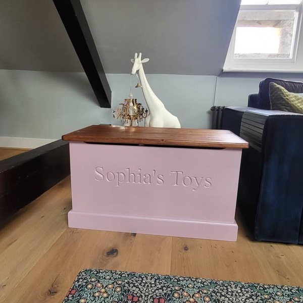 Handmade, Personalised Solid Wood Toy Box With Soft Closing Lid - Etsy UK
