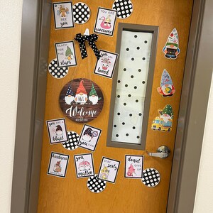 Gnome Name Tags *editable in Canva* - Etsy