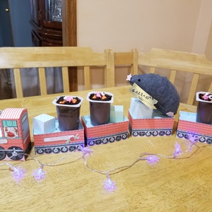 Christmas Train Set Favor Box and Party Centerpiece, Holds Candy Canes ...
