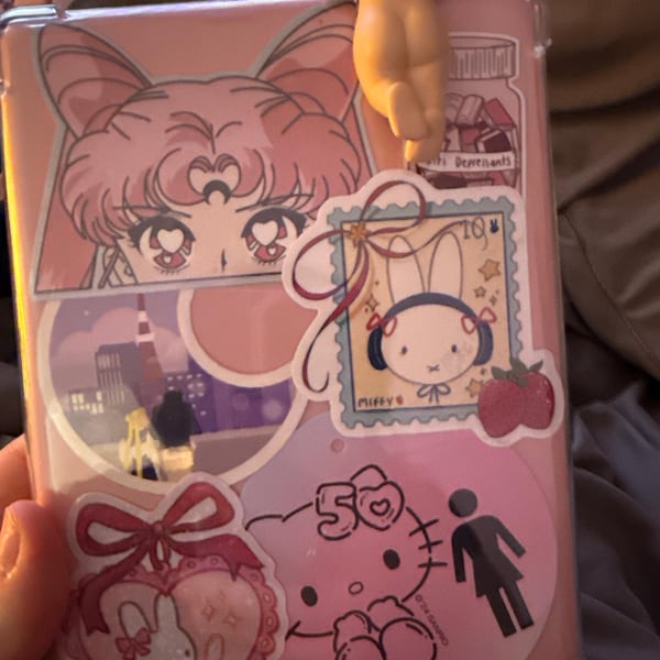 Strawberry Bunny Stamp Sticker: Waterproof Vinyl Sticker - Etsy