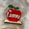 Personalized Apple Name Plate, Teacher Name Plate, Back to School ...
