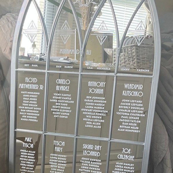 Mirror Table Plan for Window Mirrors/window Glass Frames • Peel & Stick ...
