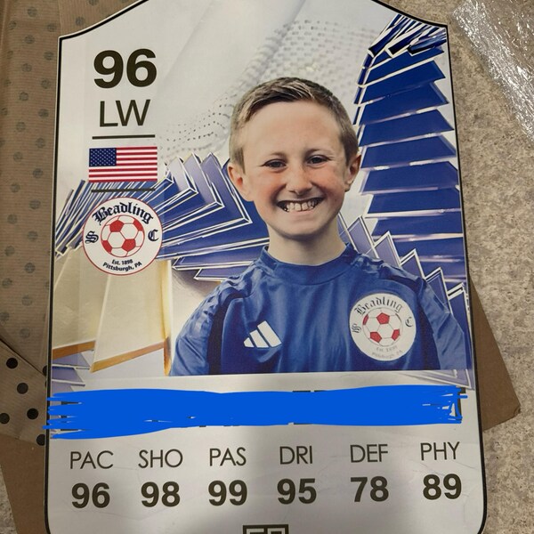 Personalized FIFA Card 20 Card Background Football Gift EAFC 24 ...