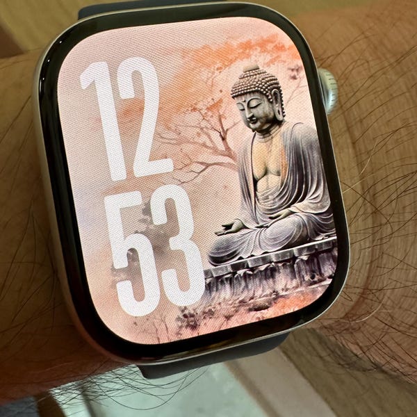 Mount Fuji Apple Watch Wallpaper, Japanese Art Smartwatch Face, Sage ...