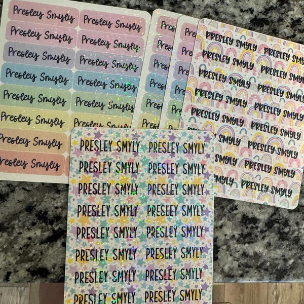 Kids Name Stickers, Daycare Name Labels, Preschool Name Labels ...