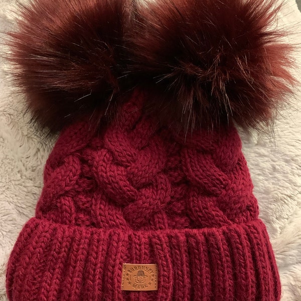 Natural Fox Fur Women's Hat: Windproof and Warm With Lining Perfect ...