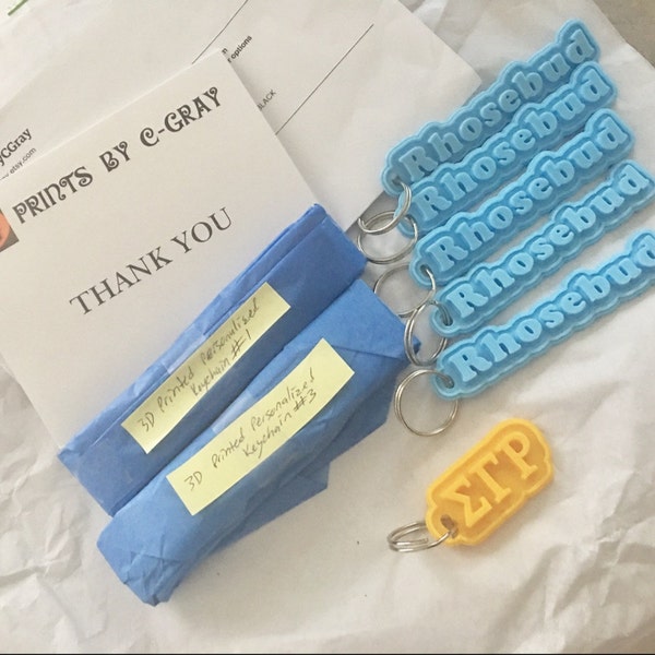 Personalized Custom Keychain, 3D Printed to Your Custom Specifications ...