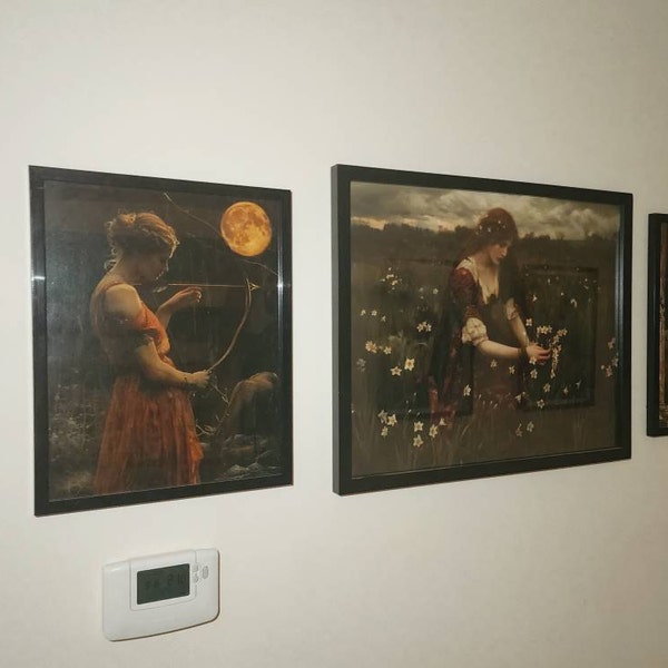 Moon Folk Art Painting | Botanical Celestial Wall Art | Autumn Rustic ...