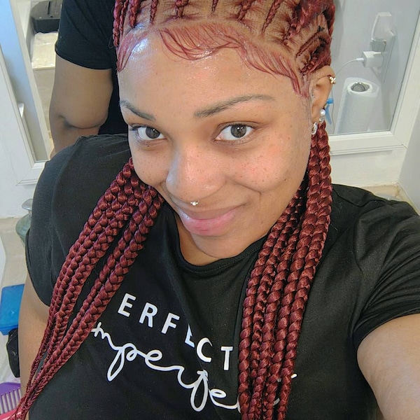 Ready to Ship Knotted Ends Tips Cornrows Braids All Back Wig for Black ...