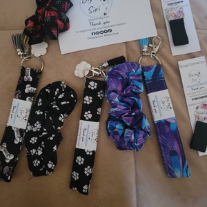 Blue Denim Jeans Key Fob Wristlet Keychain With Tassels - Etsy