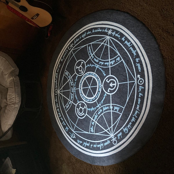 FMA Transmutation Circle 60" Round Microfiber Towel -OR- Area Rug - Etsy