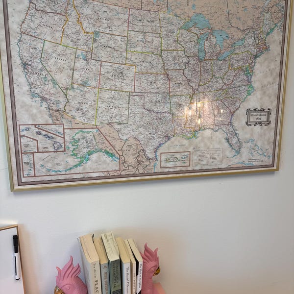 UNITED STATES Executive Wall Map USA Poster - Rolled Laminated or Paper ...