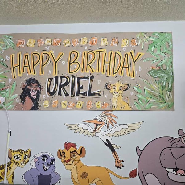 Birthday Banner - Custom Party Banner - Kraft Paper Banner - Hand ...