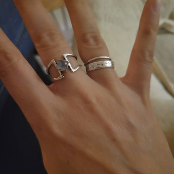 Men Onyx Rings/ Squircle Onyx Ring/ Black Onyx Signet/ Silver Onyx Men ...