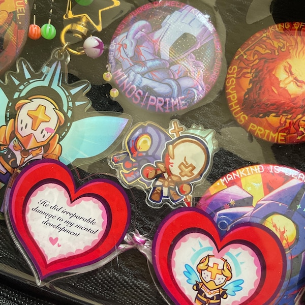 ULTRAKILL V1 and Gabriel Acrylic Pin, Ultrakill Charm, Backpack Decor ...