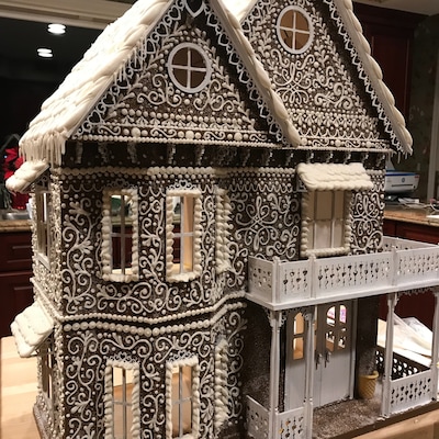 Gingerbread Victorian Dollhouse Kit, 1:12 Scale Doll House Kit, Journey ...