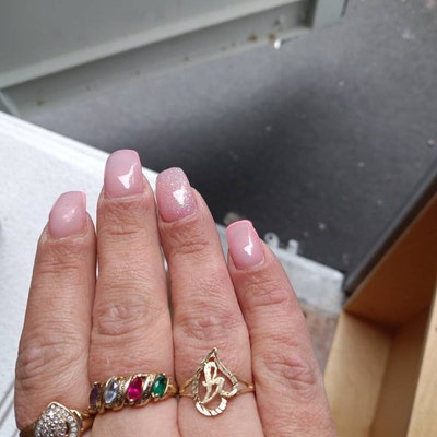 10k Solid Yellow Gold Slanted Heart Initial Letter Alphabet - Etsy