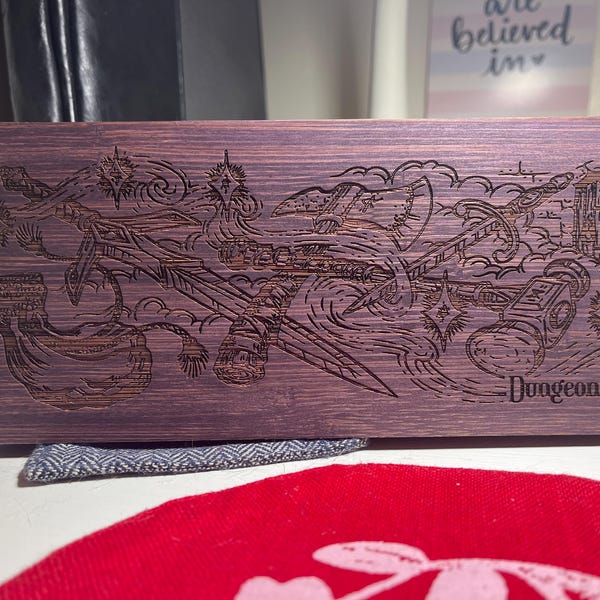 Dungeons Box™ D&D Dice Box USA Made Handmade Hero Dice Vault Bamboo ...