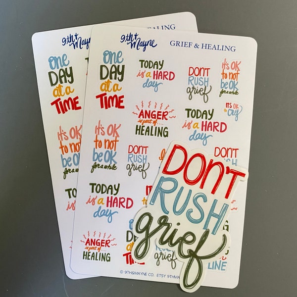 Stages of Grief Stickers: Mental Health, Loss & Healing - Etsy
