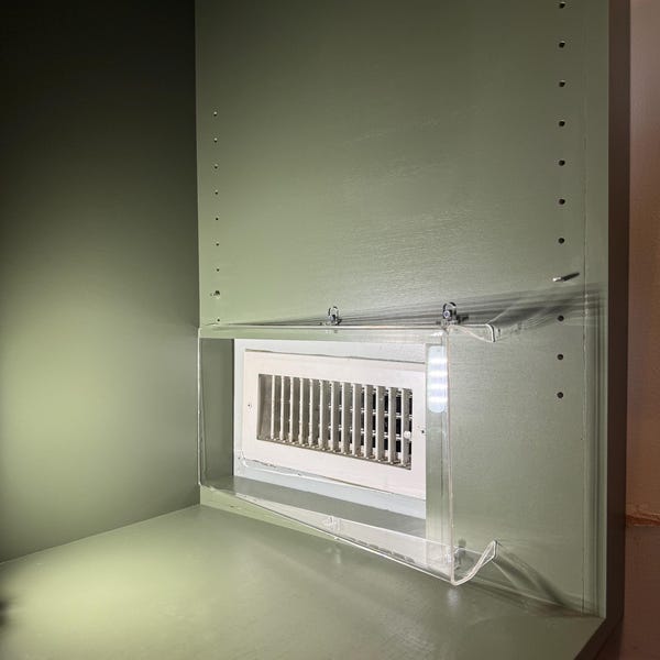 Modern Floor Register Vent Acrylic Air Deflector - Side Opening ...