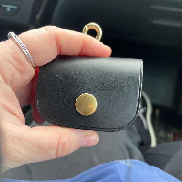 Leather Key Pocket Leather Car Keychain Personalized Key Pouch Handmade ...