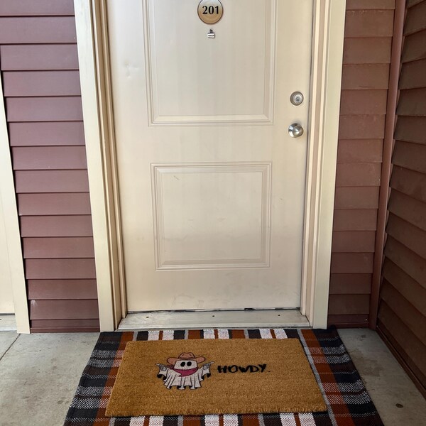 Personalized Family Last Name Fall Doormat Custom Name Pumpkin Door Mat ...