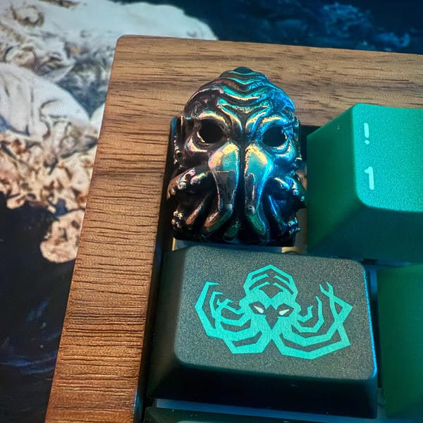 The Great Old One - Cthulhu Solid Bronze Metal Premium Keycap Artisan ...