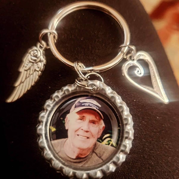 Memorial Keychain - Memorial Gift - Photo Memorial - Remembrance Gift ...
