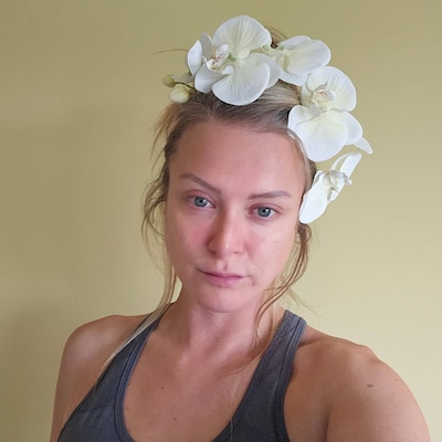 Matilda Ivory Bridal Dried Flower Crown Wedding Headband - Etsy