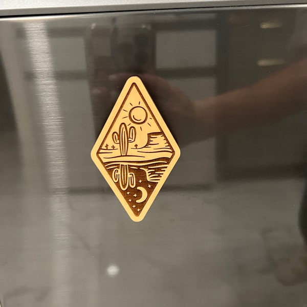 Yosemite National Park - Wood Fridge Magnet - Half Dome With Forest ...