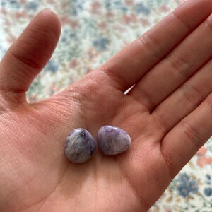 K2 Stone azurite in Quartz Oval Palm Stone 2 3 Polished Blue K2 Crystal ...