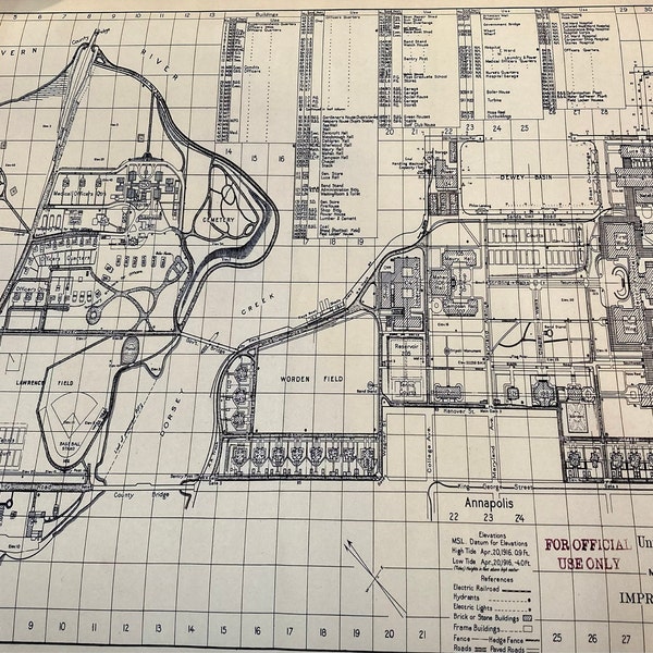 US Naval Academy Map Print: Annapolis Maryland, Vintage Style - Etsy