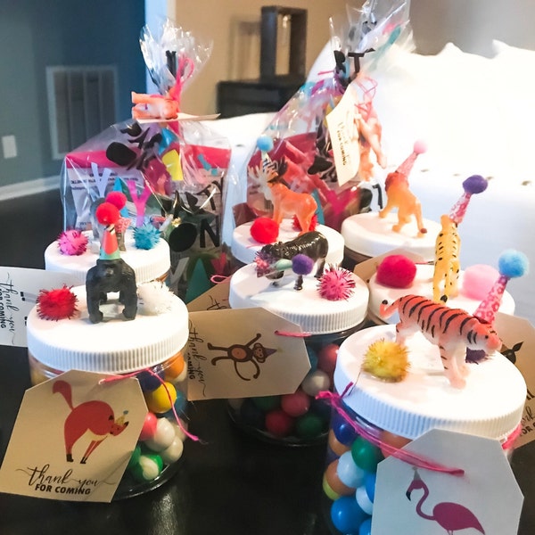 Animal Party Gift Tags, INSTANT DOWNLOAD PRINTABLE Kids Safari Zoo ...