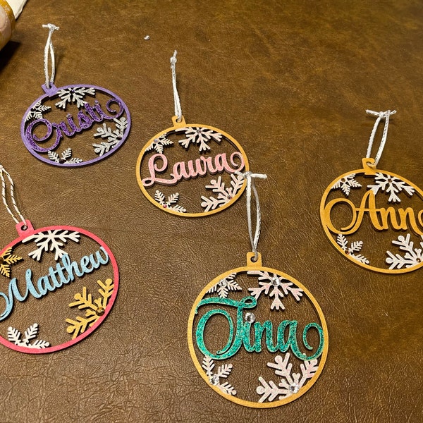 CHRISTMAS Wood Decor Christmas Baubles Personalized Christmas Ornament ...