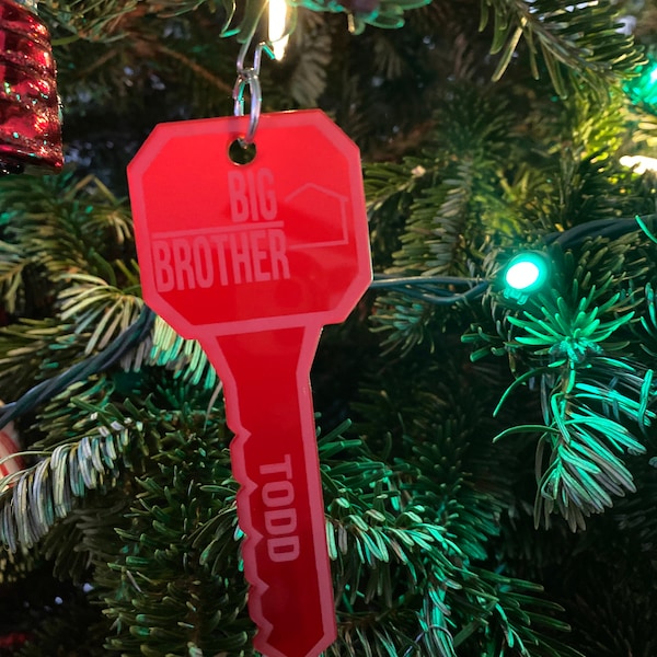 Holiday Big Brother Key Ornaments - Etsy